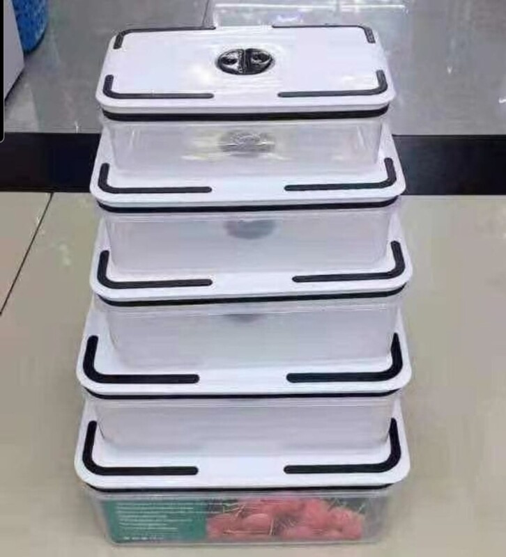 Stackable 5 in 1 Fridge Storage Containers - Maximize Refrigerator ...