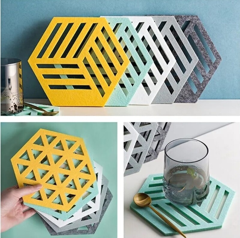 Hexagonal coasters