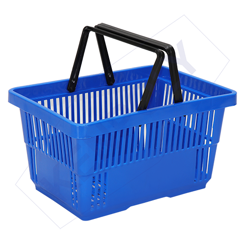 Kenpoly Supermarket Basket - Size 40x31x24cm (Available in Red, Yellow ...