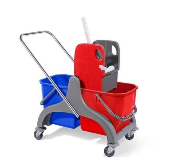 Industrial Double Mop Bucket Trolley (2 x 25 Litres) - Hygienic ...