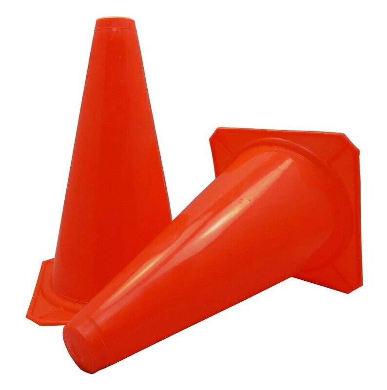 Unbreakable Training Cones 15" - High Tear Resistance PE Red MK841