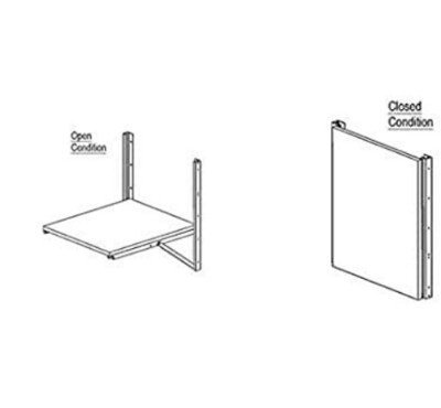 EBCO FUT60 Utility Folding Table Bracket - Anthracite Material, 60cm