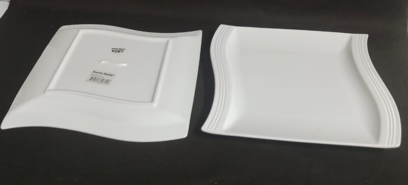 Danny Home Square Dinner Plate 10" in Fine Porcelain (B