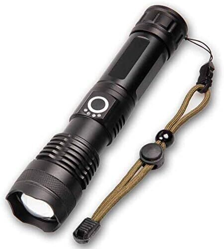 LED Handheld Flashlight - 5000 Lumens, 5 Modes, Zoom Adjustable ...