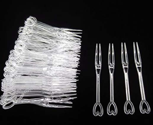 Disposable Plastic Fruit Forks Cocktail Sticks Plates Picks Dessert ...