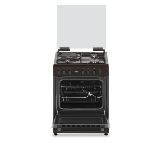 VON HOTPOINT Cooker 3 Gas + 1 Electric - VAC6SV31UB Brown