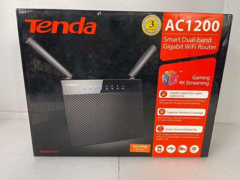 Tenda AC9 1200M 11AC Smart Dual-band Gigabit WIFI Router