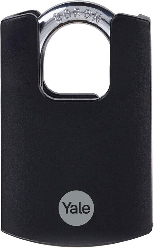 Yale Y121B/40/125/1 Brass Closed Shackle Padlock (40mm) - Black Outdoor ...