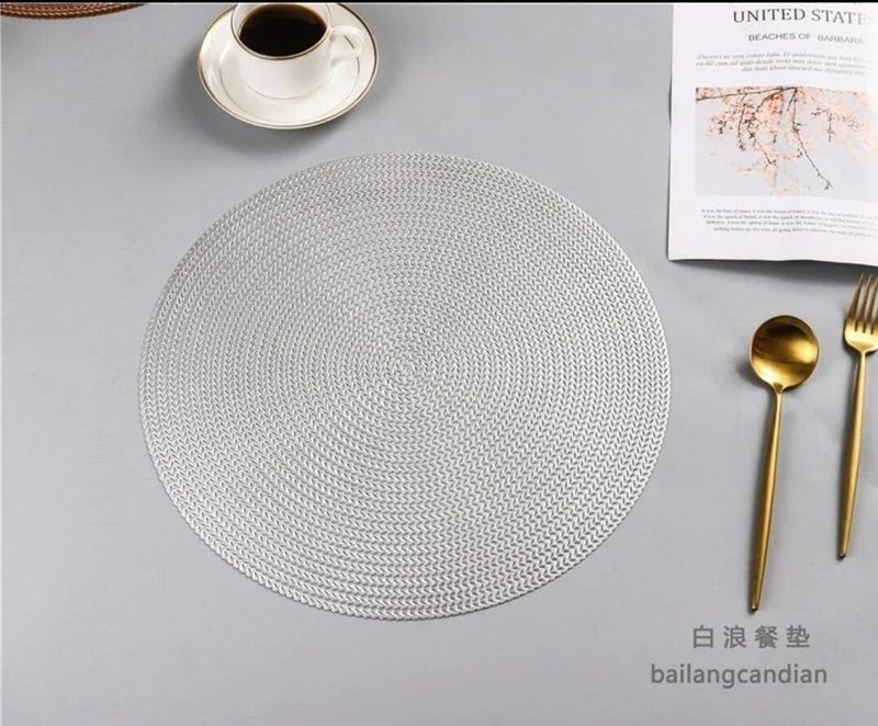 PVC round table mat per piece