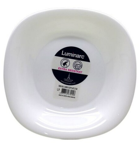 Luminarc Carine White 8.25 Inch (21cm) Square Soup Plate - Set of 6