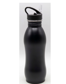 Aluminum Water Bottle 600Ml Black, BL-600ML-BK