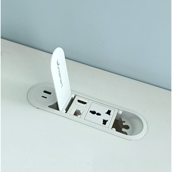 The EBCO EBCM3 Electric Box with Cable Manager offers organized power ...