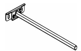 EBCO WSRA-250 Adjustable Wall Shelf Rod (250mm) - Zinc Yellow