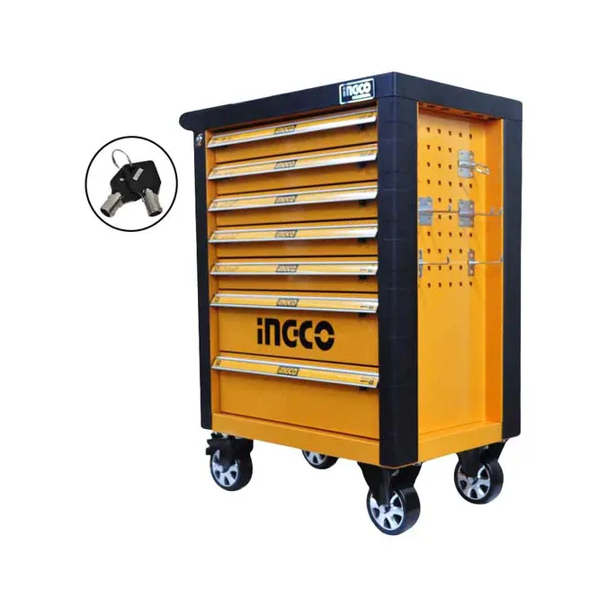 IGNCO 162 Pcs Tool Chest Set Roller Cabinet with 7 Pcs Drawers HTCS271621