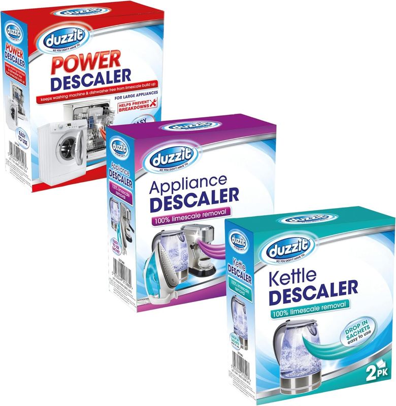 Duzzit Descaler Bundle - 1x Kettle Descaler 2pk, 1x Power Descaler 2pk ...