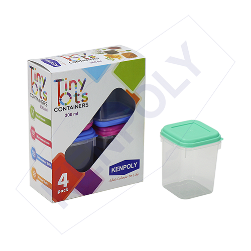 KENPOLY TINY TOTS CONTAINERS 300ML (4 PACK)