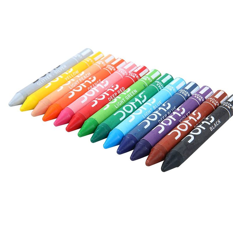 DOMS Jumbo Wax Crayons (12+1 Shades) - 3468