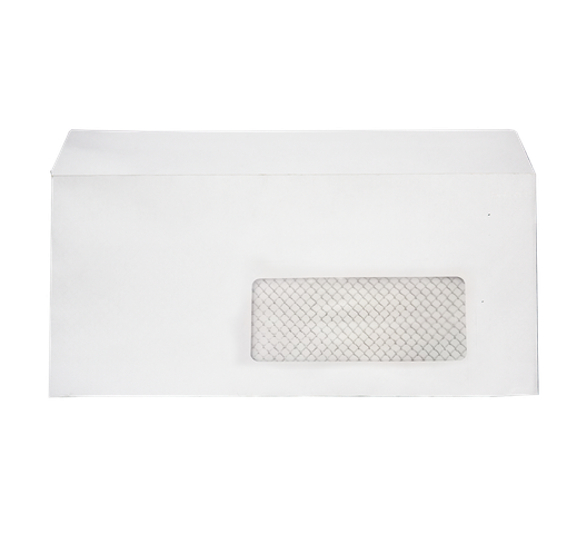 Envelope DL Banker Peal & Seal Right Window White 50pcs Economic Brand