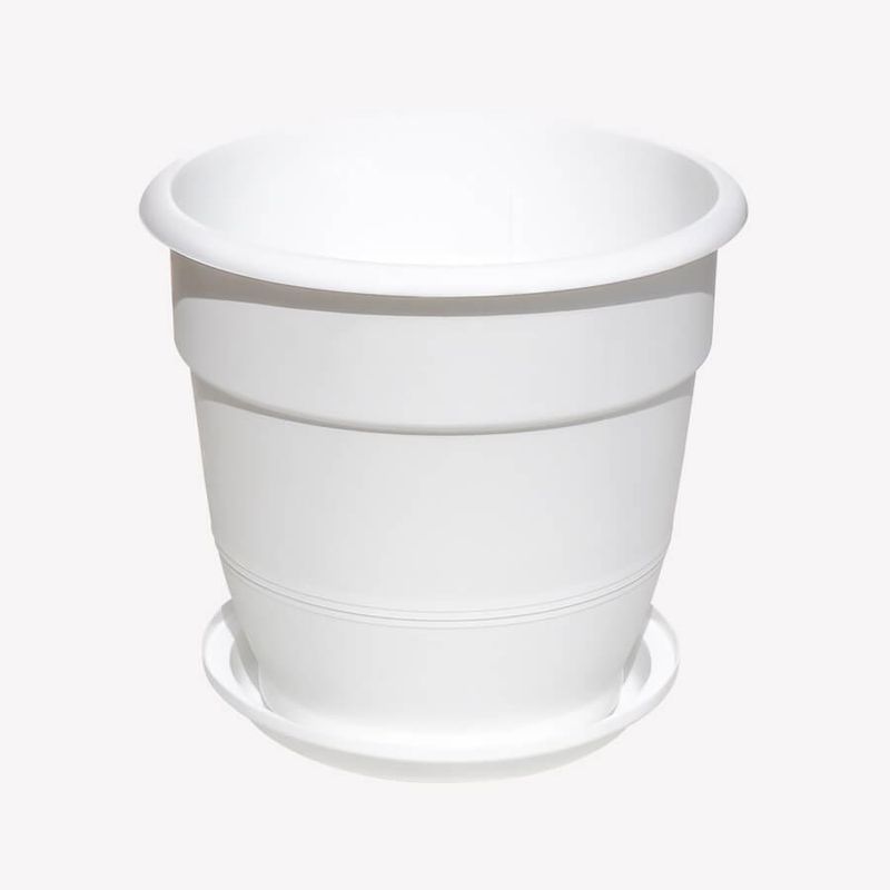 Kenpoly Flower Pots - Round Planter 5 with Dish (H355 x Dia375 mm, 20 ...