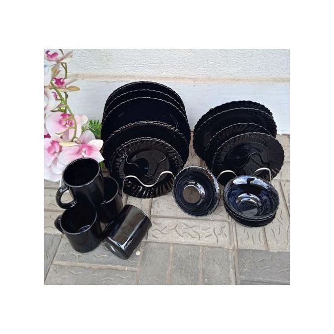 Redberry premium range of opal ware 20pcs Dinner set BLACK