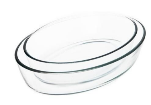 Oven Baking Glass 2.4L 3L Oval Baking Pans Signature high borosilicate ...