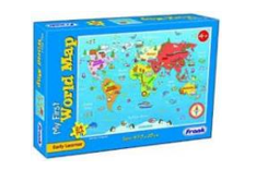 Frank My First World Map, Multi Color (24 Pieces)