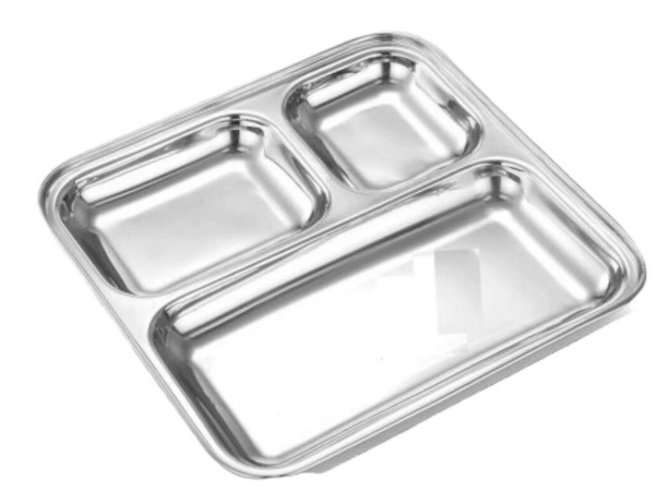 Signature stainless steel partition plate 25x25cm