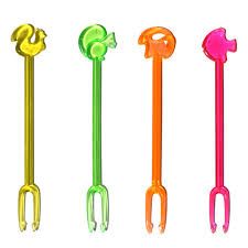 Fancy Neon Color Plastic Cocktail Fork - Bag of 50 PCS F005