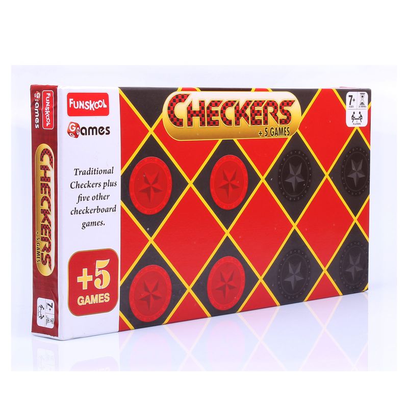 Funskool Checkers: Traditional Game with 5 Additional Variations