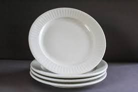 Sundabest White Ceramic Dinner Plates - 9" - Set of 6 (11942)