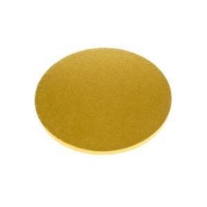 Styro 8" Round Gold Foil Cake Board - 20 Pack
