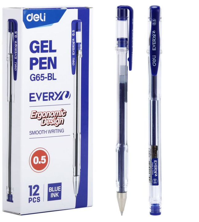 DELI G65 EVERY GEL PEN 0.5MM - G65-BL 12pcs