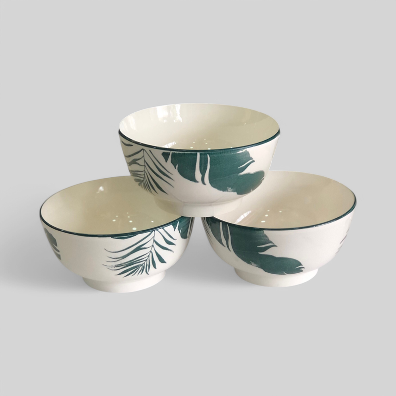 Ceramic 6pcs Porcelain Bowls with Intricate Pattern (1777)