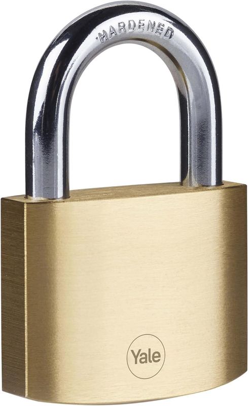 Yale PL-YE1/70/137/1 70mm brass padlock, 3 keys