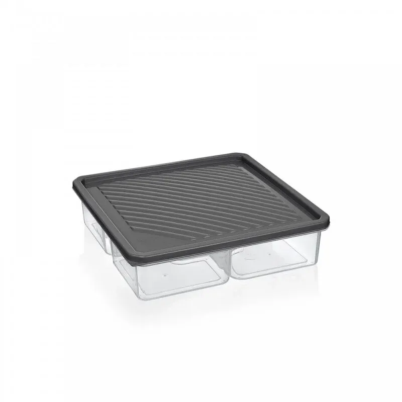 Bager BG-447 Plastic Square Food Storage Box With 5 Compartments
