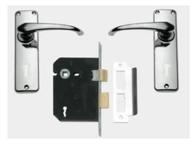 Union 2lever rebated lock sets with phoenix aluminium handle 2L-51567-42AS