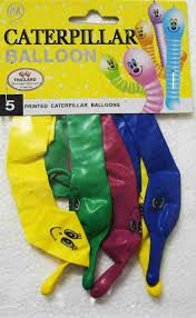 CATERPILLAR Balloon With Offset Printing, 5Pcs/Pkt BK-1095