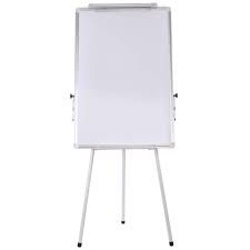Adjustable Height Flip Chart Stand with Whiteboard (Single-Sided)