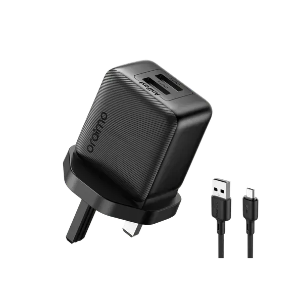 oraimo PowerCube 12 Sleek 12W Wall Charger Kit 1111U+C3