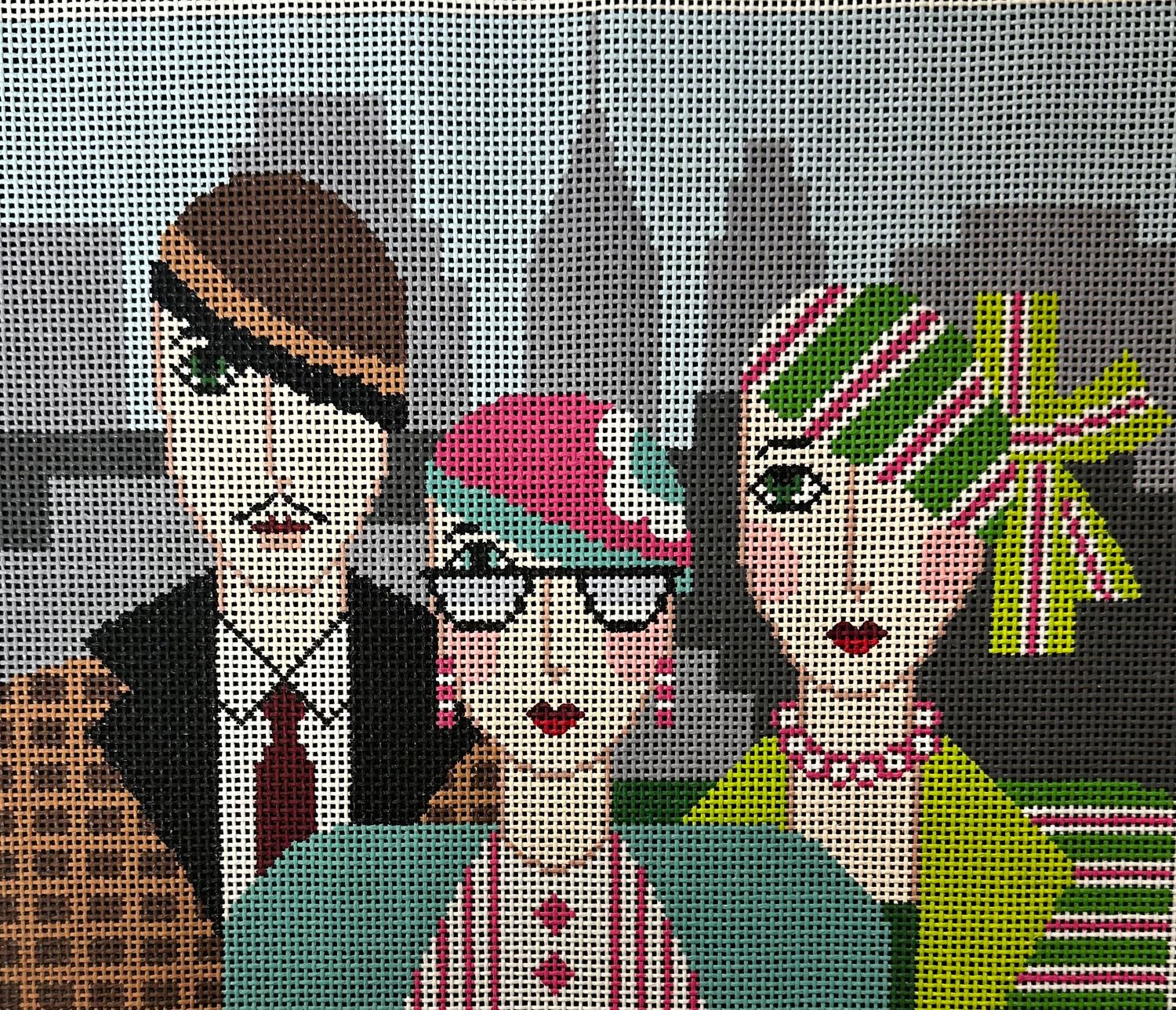 3 Friends (Handpainted by Lee) – Needlepoint Canvases – Needelpoint Alley