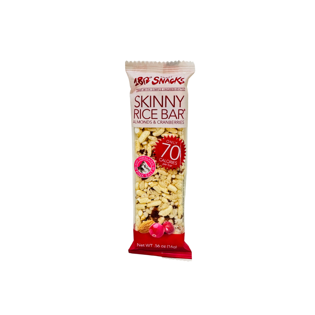 180 Snacks Skinny Rice Bar Almonds and Cranberries 70 calories 180 Snacks Skinny Rice Bar Almonds and Cranberries 70 calories