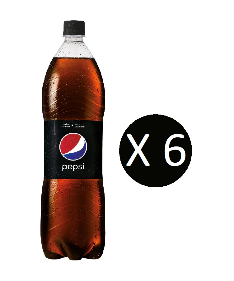 Refresco Pepsi Black Botella 2 Litros Pack x 6