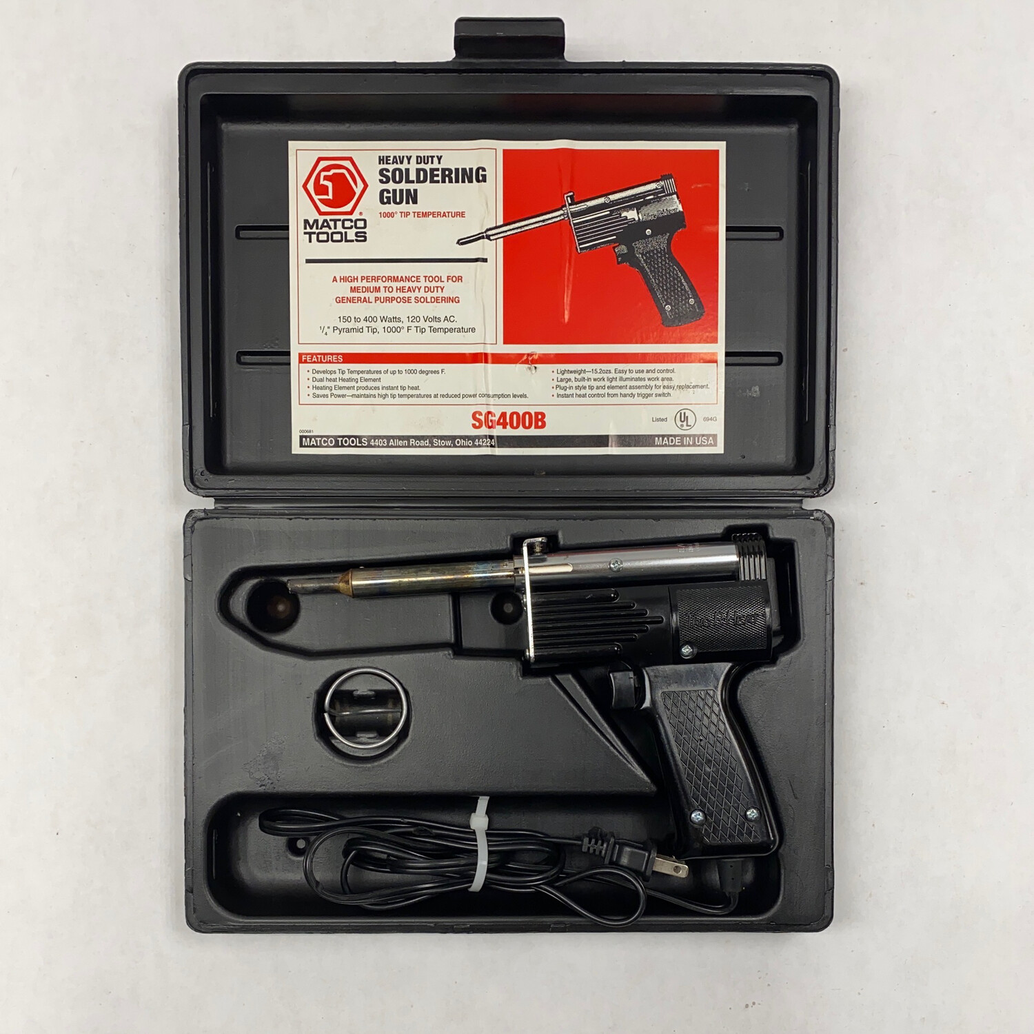 Matco Heavy Soldering Gun, SG400B - Shop - Tool Swapper
