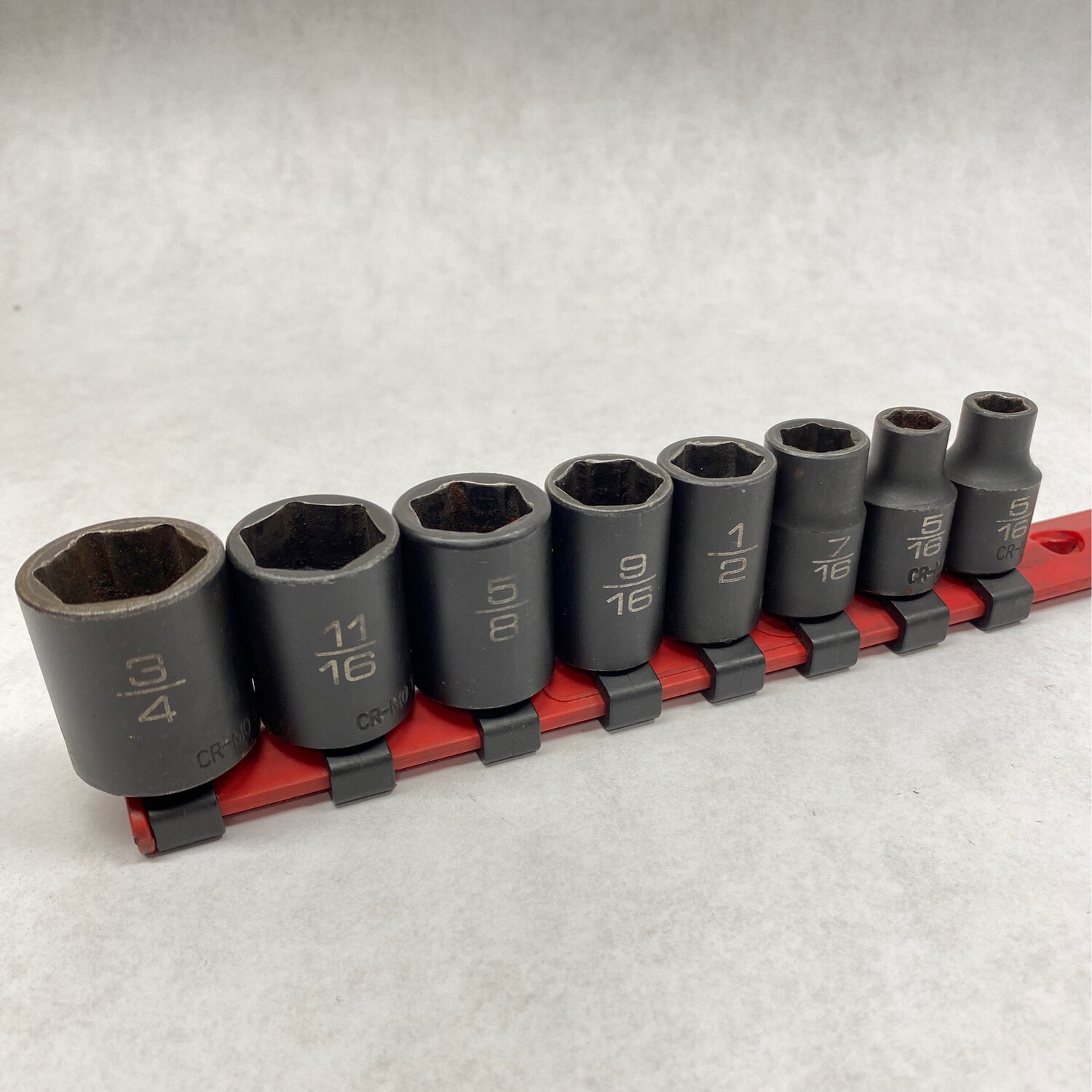 Matco Tools 8pc 3/8" Drive 6-Point Shallow SAE Impact Socket Set (5/16 ...