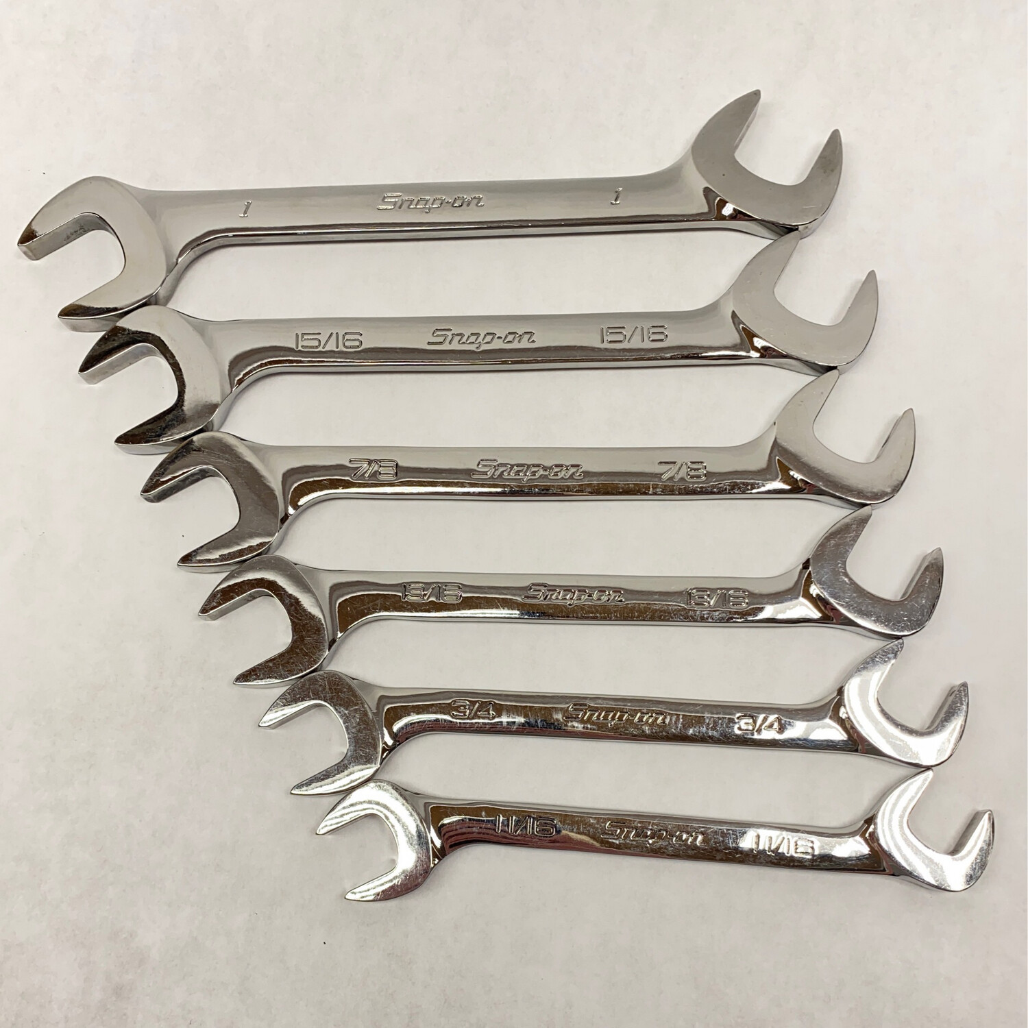 Snap On 6pc SAE Four Way Angle Head Open End Wrench Set 11 16 1 Shop Tool Swapper