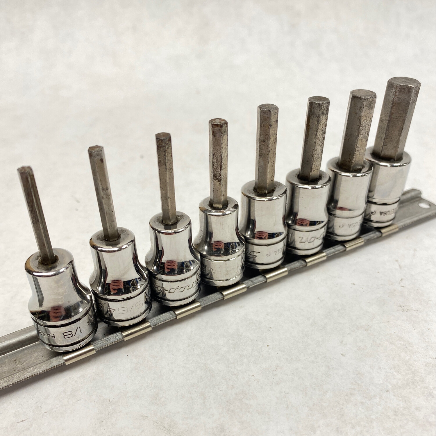 Snap On 8pc 3/8” Drive Allen/hex Socket Set, 1/8” - 3/8” - Shop - Tool ...