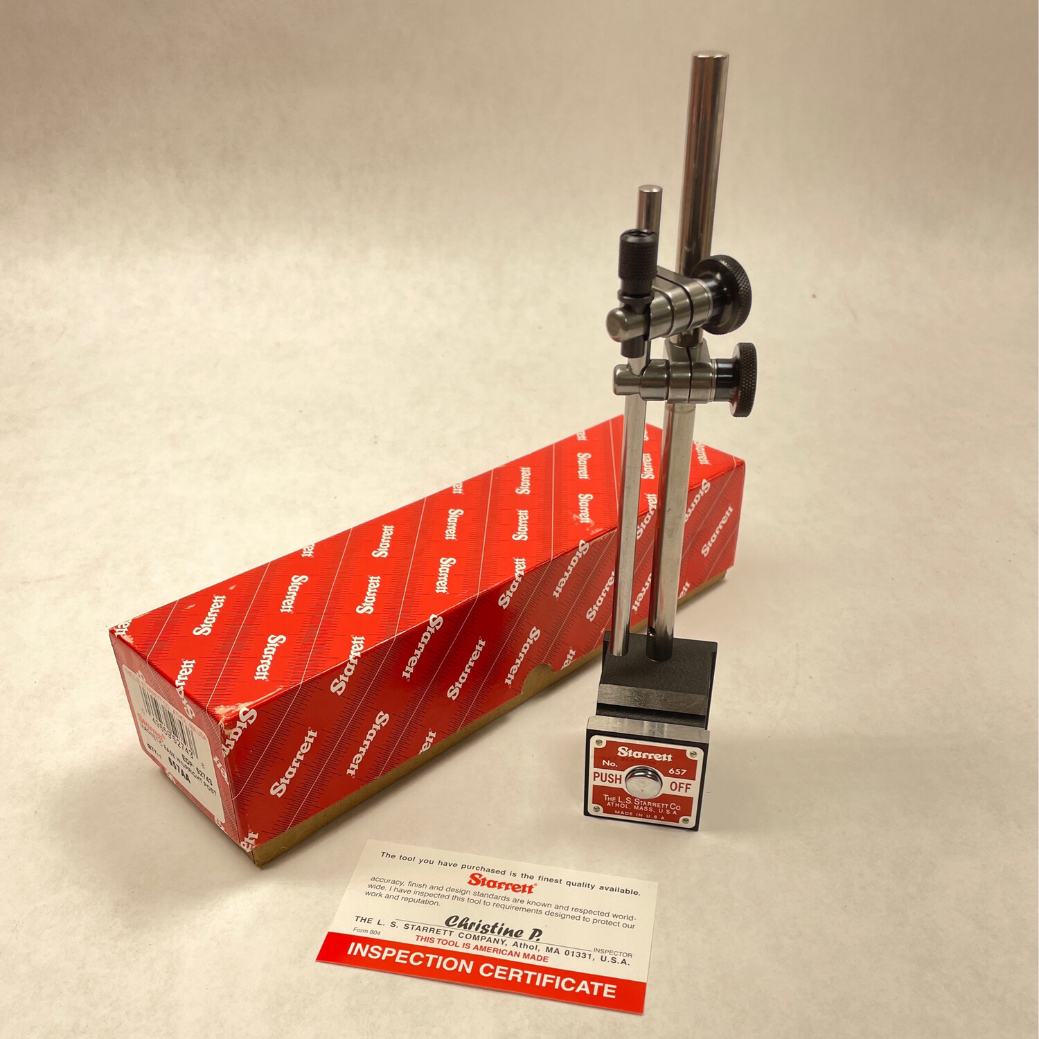 New Starrett Magnetic Base with Upright Post, 657AA - Shop - Tool Swapper New Starrett Magnetic Base with Upright Post, 657AA - Shop - Tool Swapper