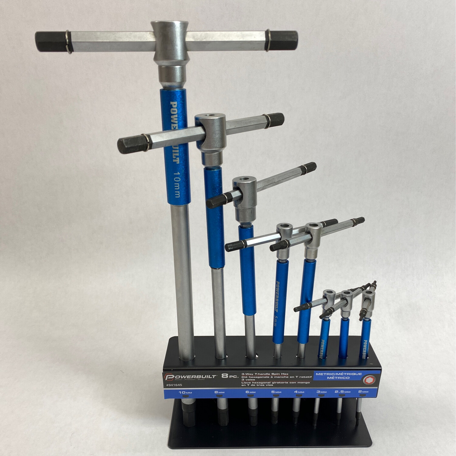 Powerbuilt 8 Piece 3-Way T-handle Spin Hex Keys, 941645 - Shop - Tool ...