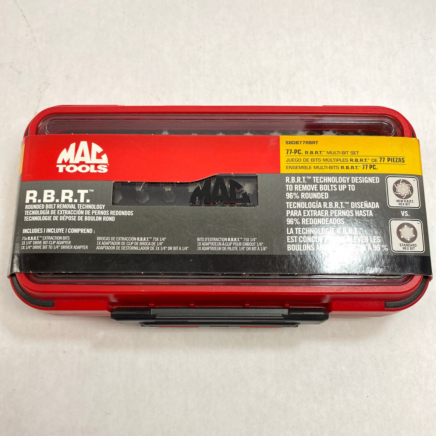 Mac Tools 77 Pc. 1/4” Hex Drive R.B.R.T. Rounded Bolt Removal ...
