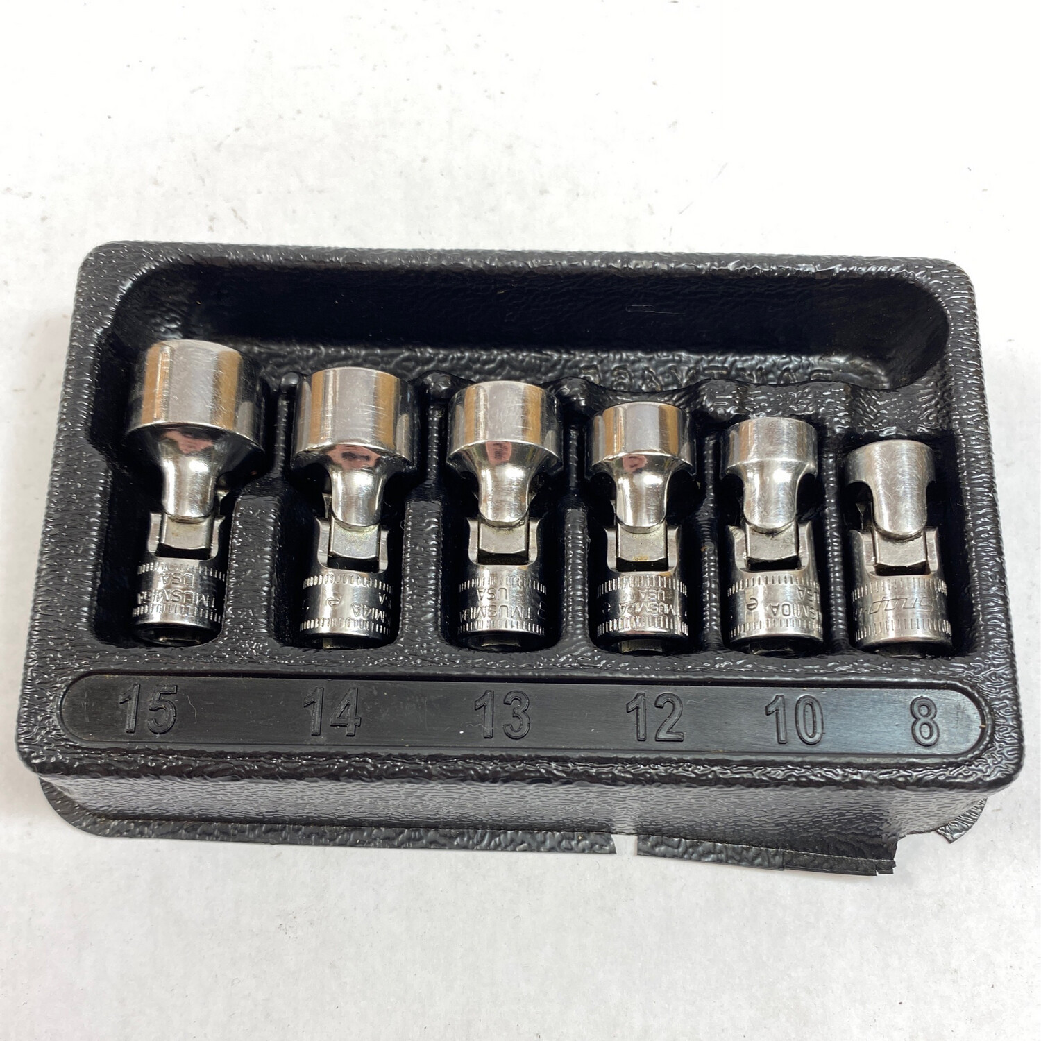 Snap On 6 pc 1/4" Drive 6-Point Metric Flank Drive Shallow Universal ...